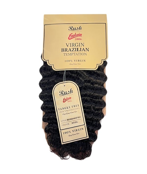 Rush Virgin Brazilian Temptation Brazilian Hair Deep Wave Weave - Natu – CC Hair & Beauty