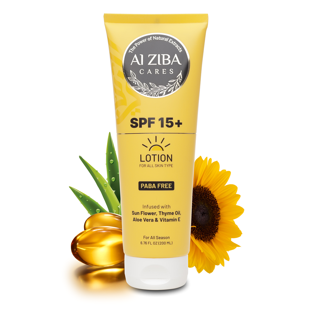 Alziba Cares SPF 15+ Sunscreen based Body Lotion – CC Hair & Beauty