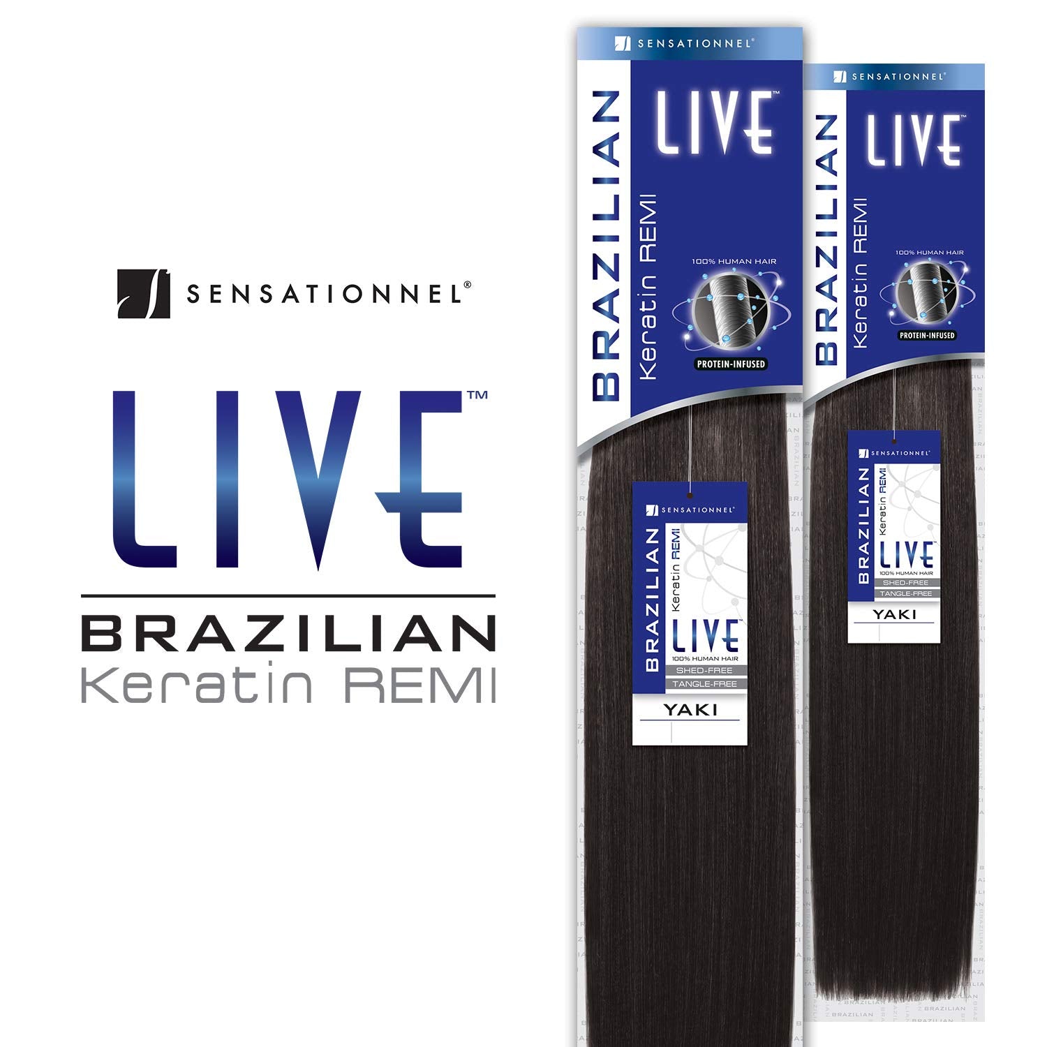 Sensationnel Remy Human Hair Weave Live Brazilian Keratin Remy Yaki ...