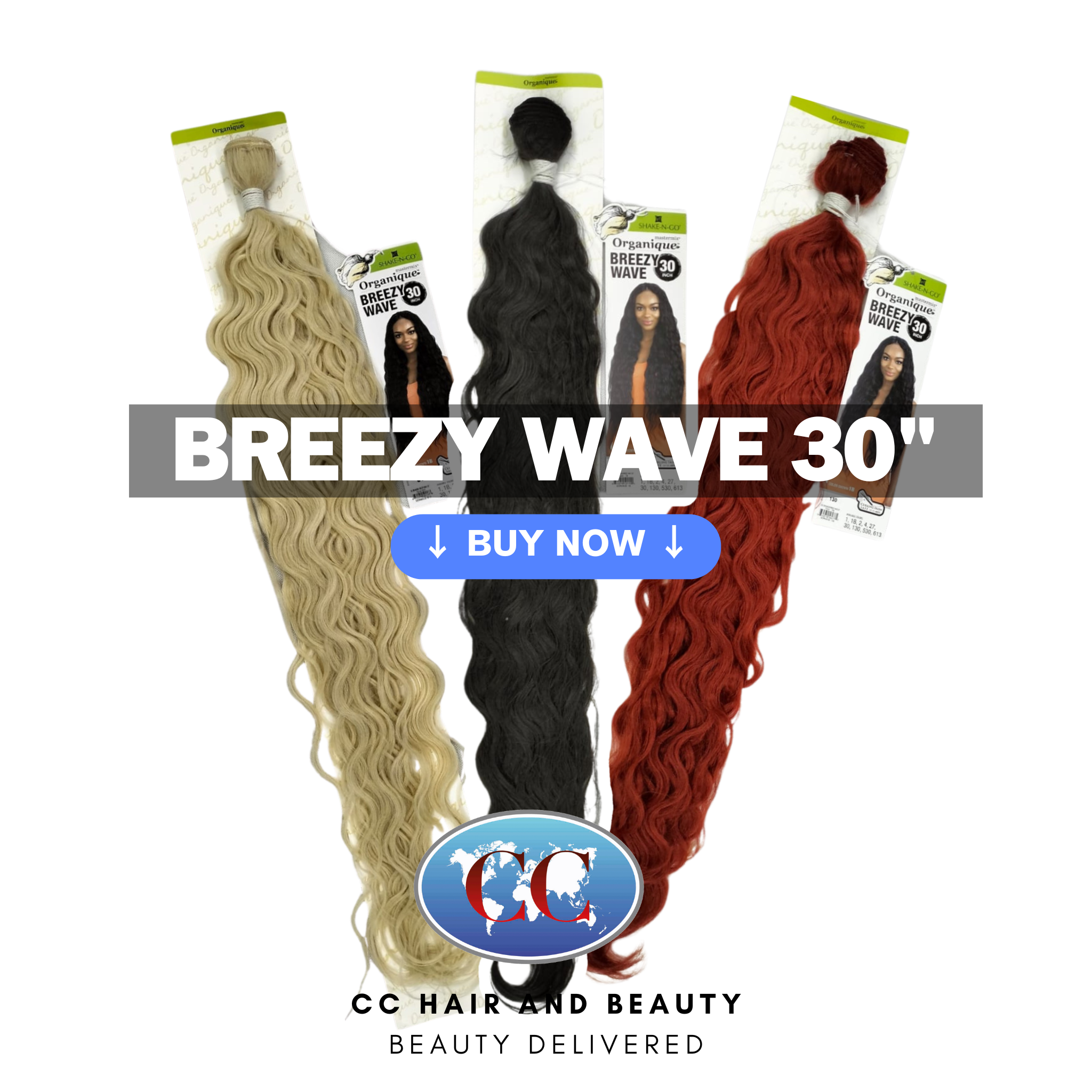 Shake N Go Organique Breezy Wave 30" | CC Hair & Beauty UK – CC Hair ...