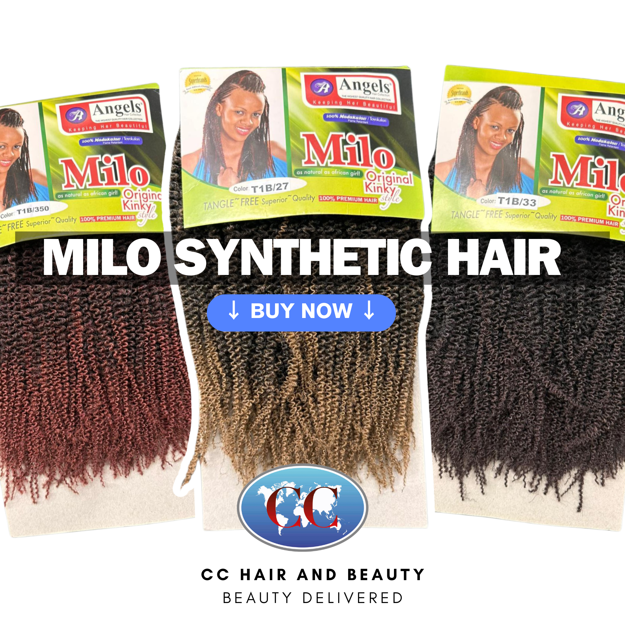 Milo Synthetic Hair Kinky Style 10″ x 2 | CC Hair & Beauty – CC Hair ...