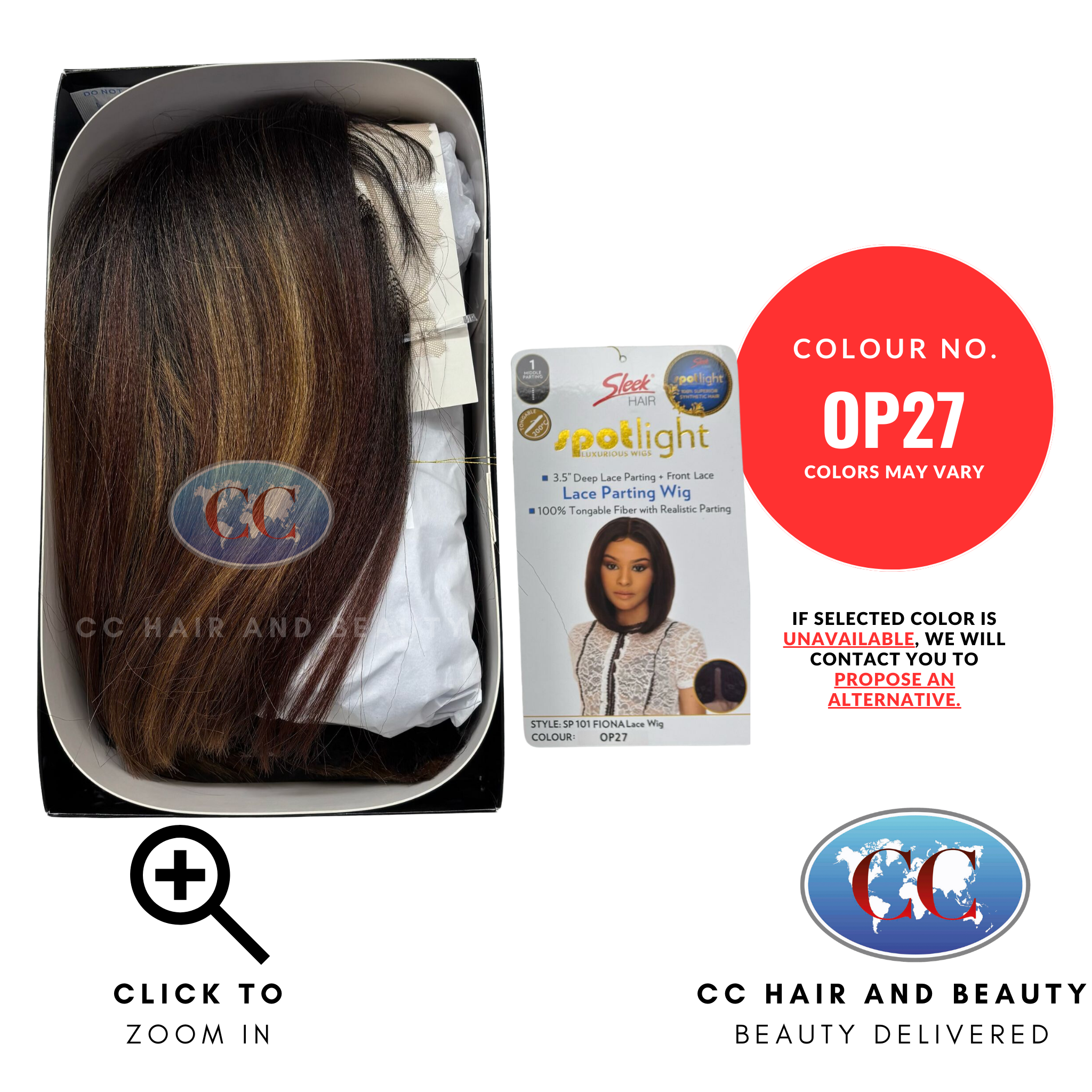 Sleek Synthetic Lace Wig - Fiona Wig – CC Hair And Beauty
