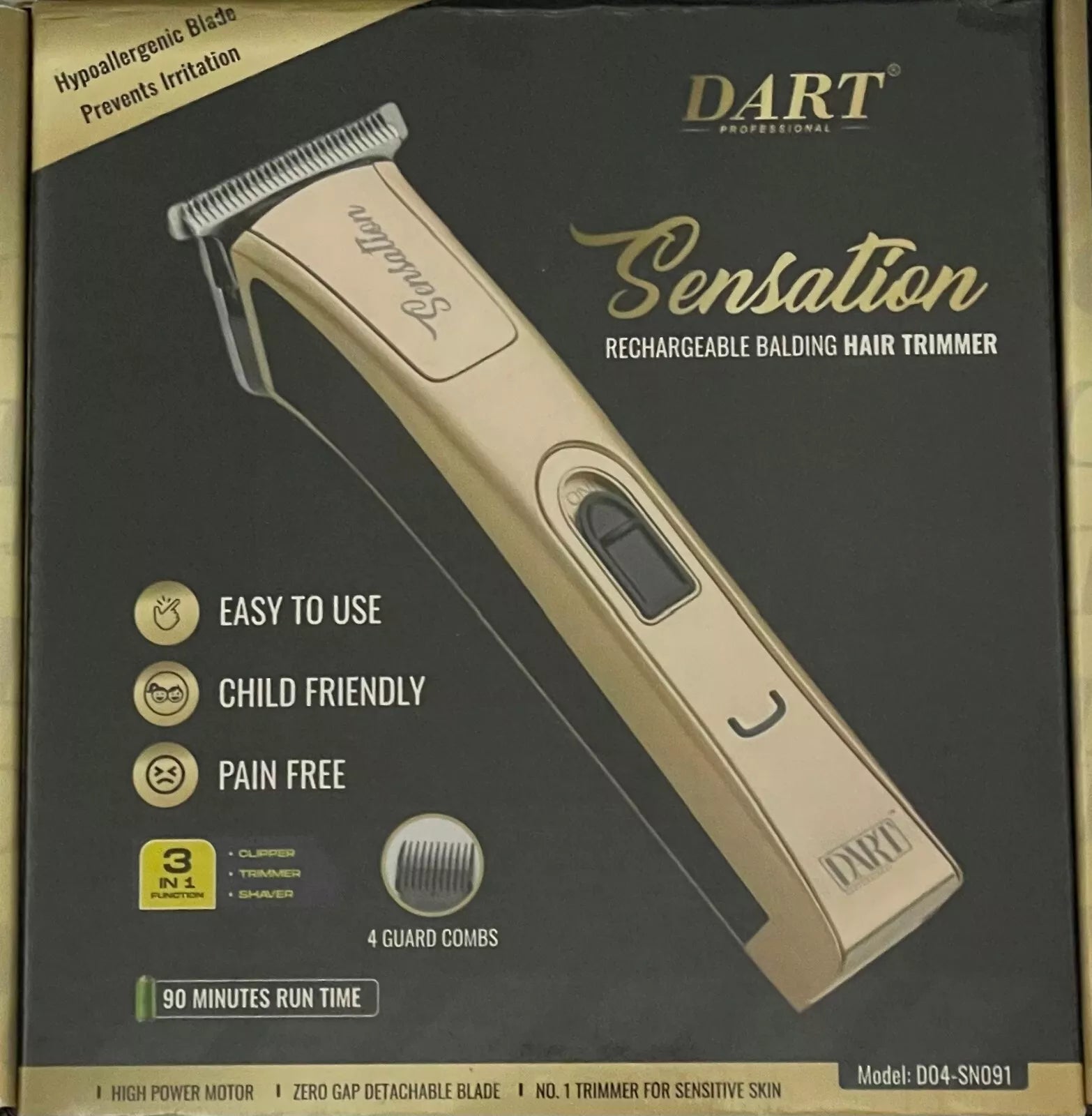 DART Professional 3-in-1 Function SENSATION Balding Clipper Trimmer Sh ...